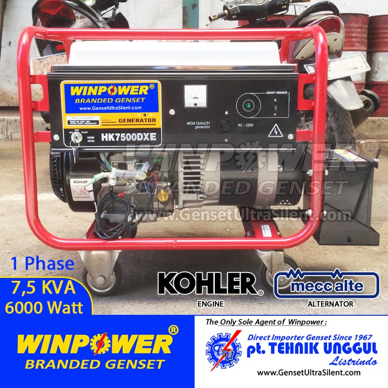 Genset Kohler 6 KVA Open Mecc Alte 6000 Watt – HK7500DXE - Jual Genset Jakarta | Silent, Perkins ...